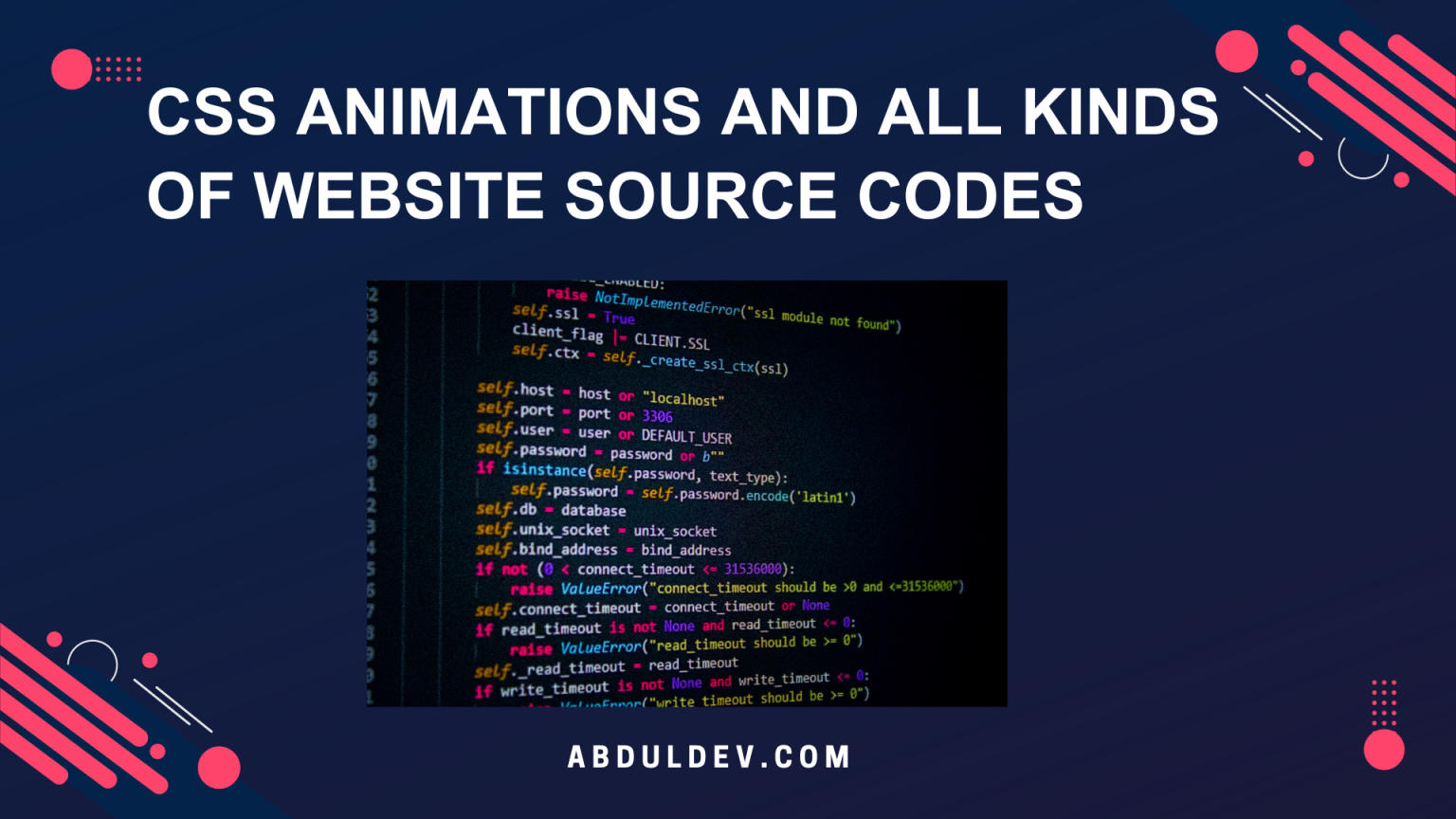 CSS Animations and All Kinds of Website Source Codes