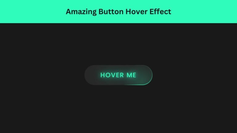 Amazing Button Hover Effect Using HTML, CSS, and JavaScript